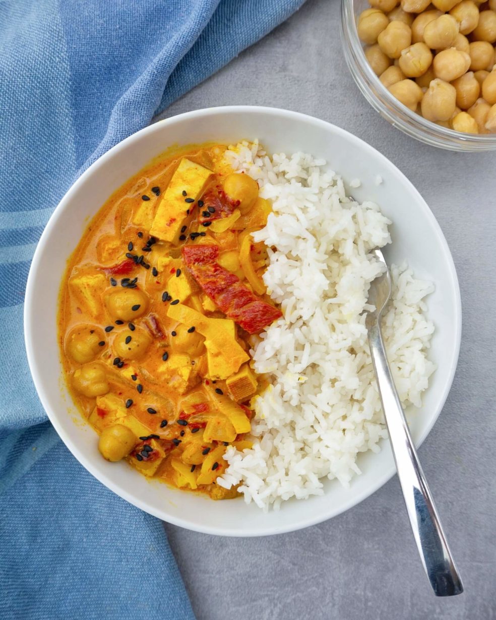 Vegan Gele Thaise Curry met Tofu | bend