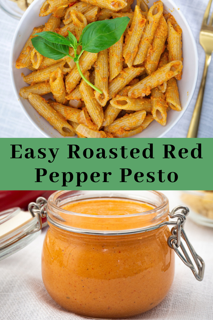 Easy roasted red pepper Pesto (alla Calabrese - Vegan)